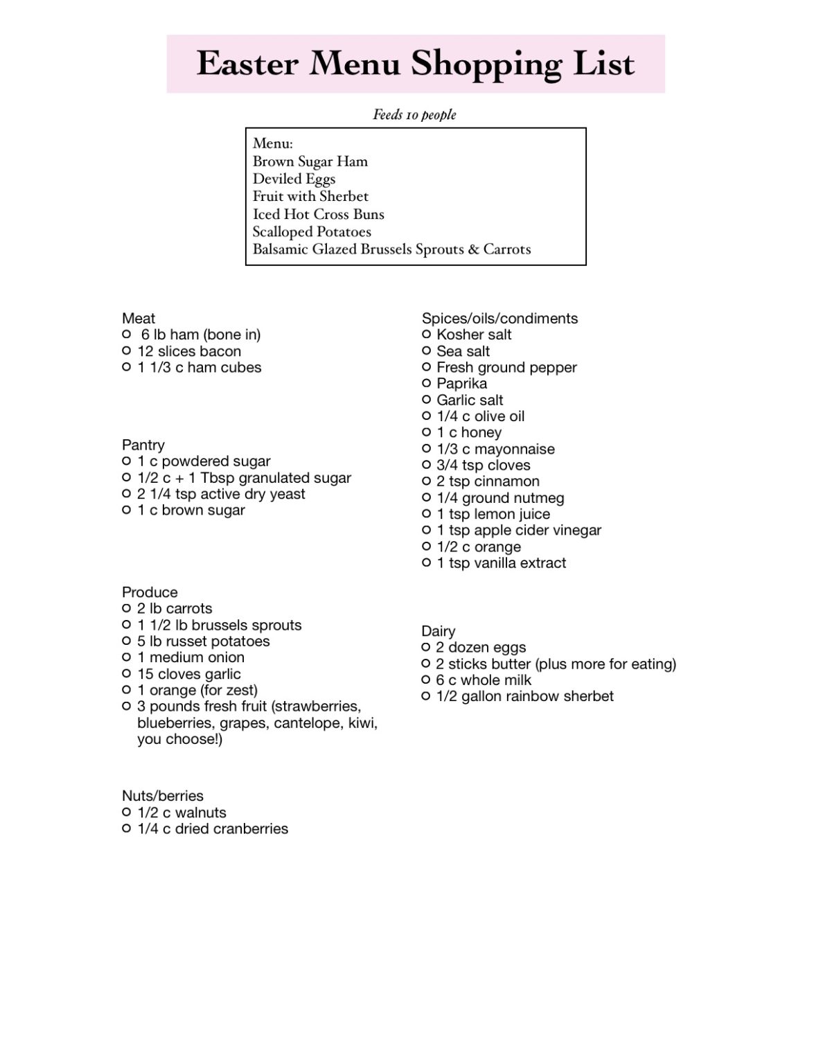 Simple Easter Dinner - Recipes, Shopping Lists, Tablescape Ideas ...